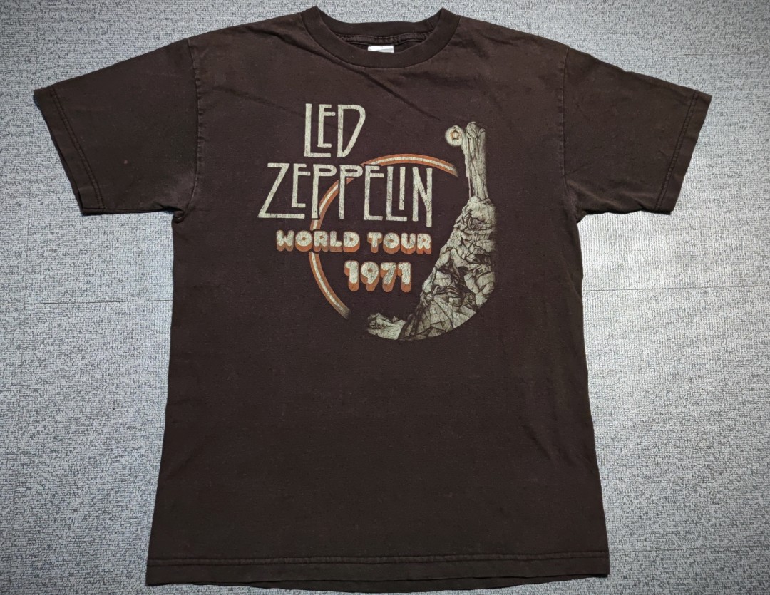 VINTAGE TRIPLE A LED ZEPPELIN 1971 WORLD TOUR, Men's Fashion, Tops ...