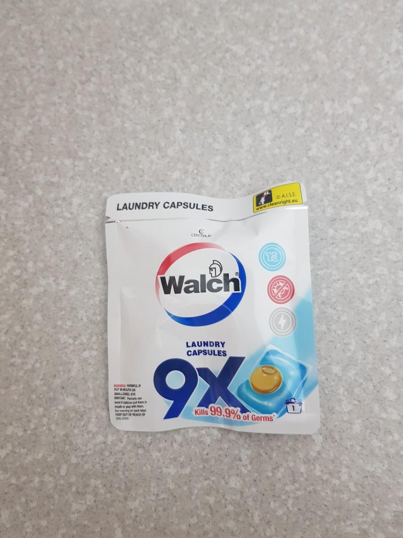 Walch Antibacterial Laundry Capsules 1 pod × 2 packs, Furniture & Home ...