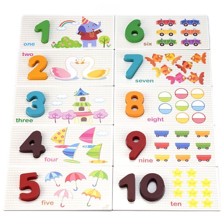 Wooden Alphabet Letter Cards / Wooden Number Set/ ABC British Card ...