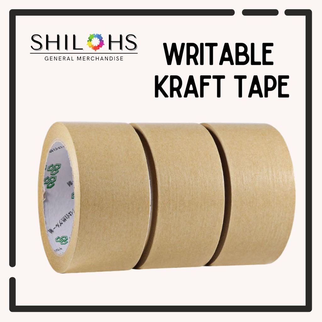 WRITABLE (Matte) Kraft Paper Packing Tape [5cm x 25m], Hobbies & Toys ...