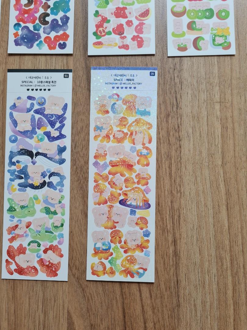 wts mellee factory iconic deco toploader korean stickers, Hobbies ...