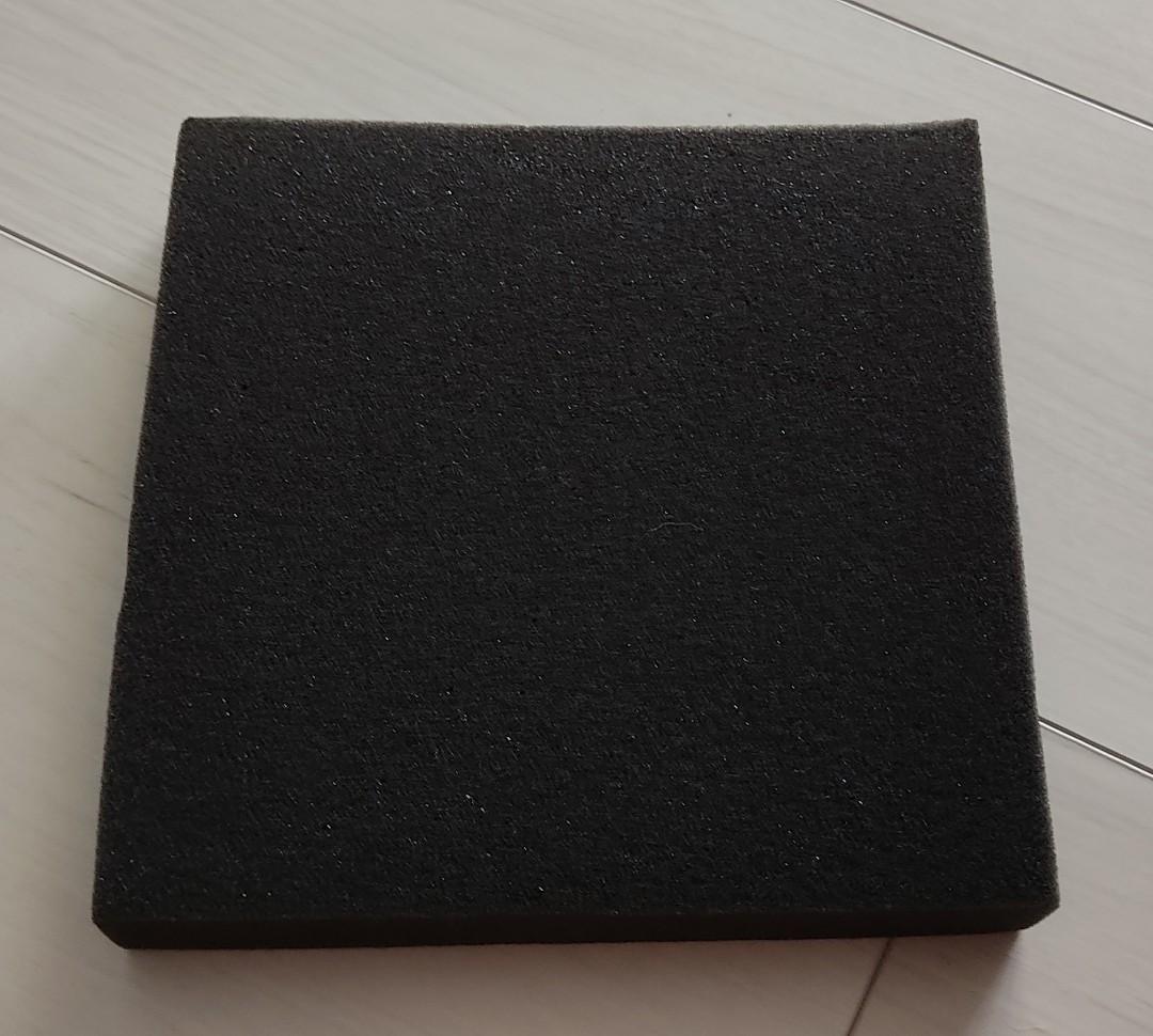 20cm x 20cm x 3cm thk Black EVA Sponge, Hobbies & Toys, Stationery ...