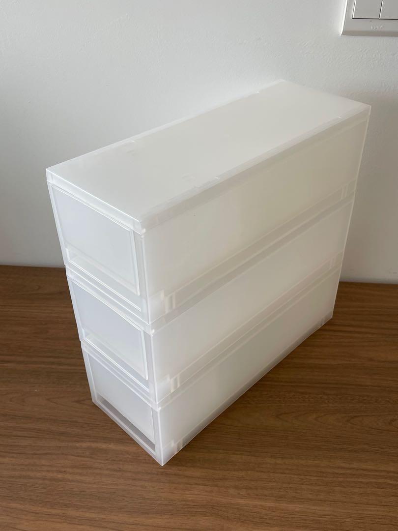 2+1 MUJI Stackable Storage Case Drawer, Furniture & Home Living ...