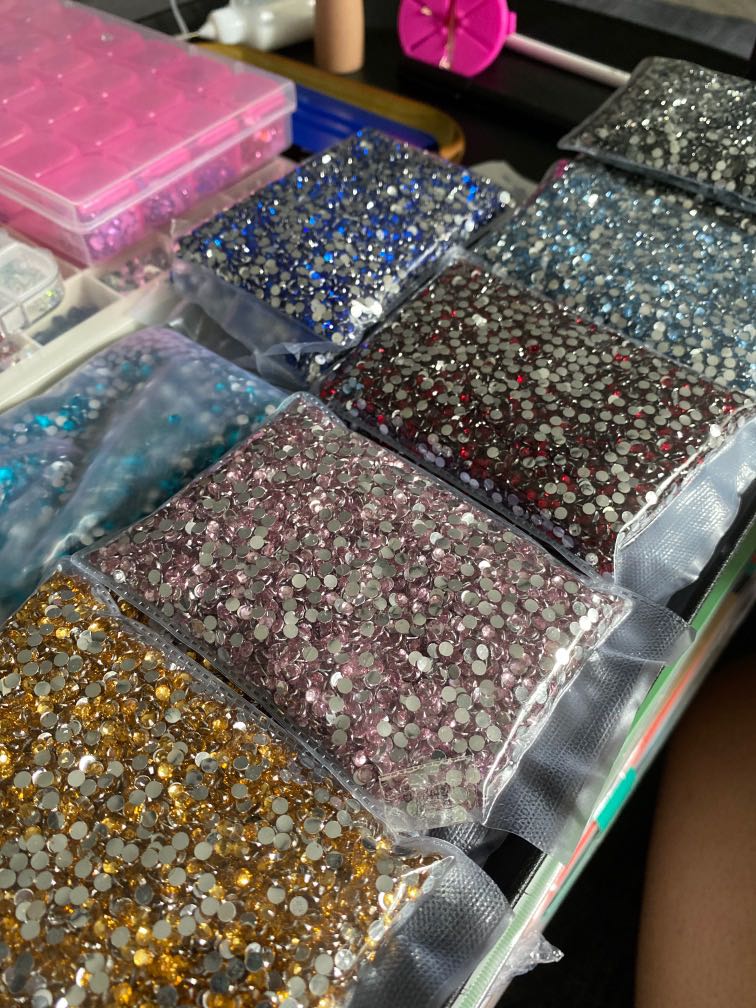 3MM Rhinestones - Assorted Colours, Hobbies & Toys, Stationery & Craft ...