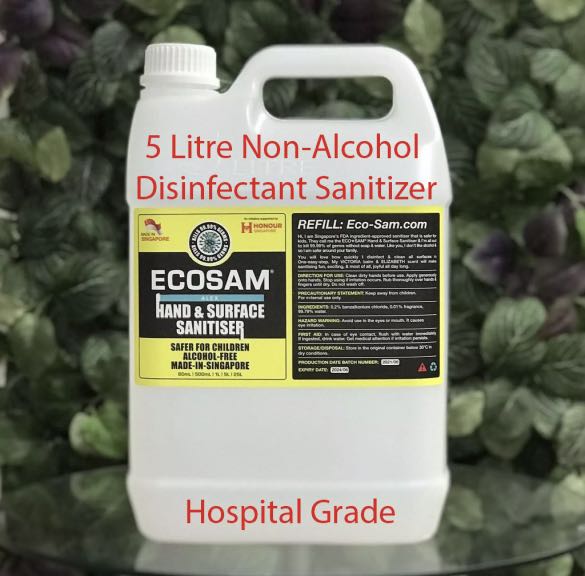 5 litres food grade Ecosam sanitizer disinfectant and cleaner solution ...
