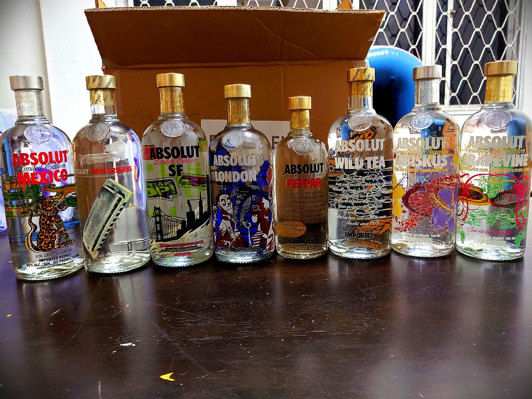 9 Absolut Vodka Gin Limited San Francisco New Orleans London Mexico ...