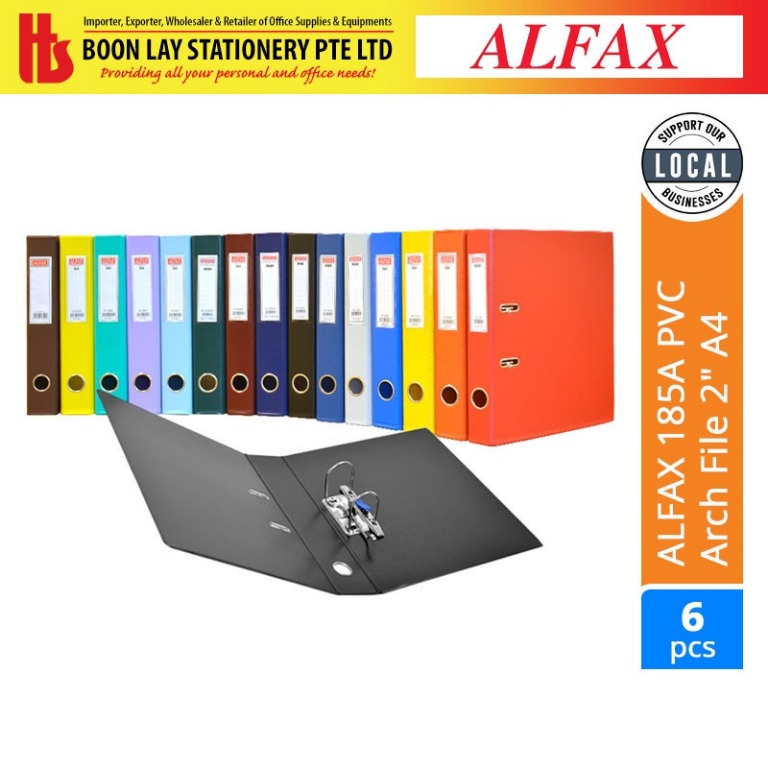 ALFAX 185A PVC Arch File 2" A4, Hobbies & Toys, Stationery & Craft ...