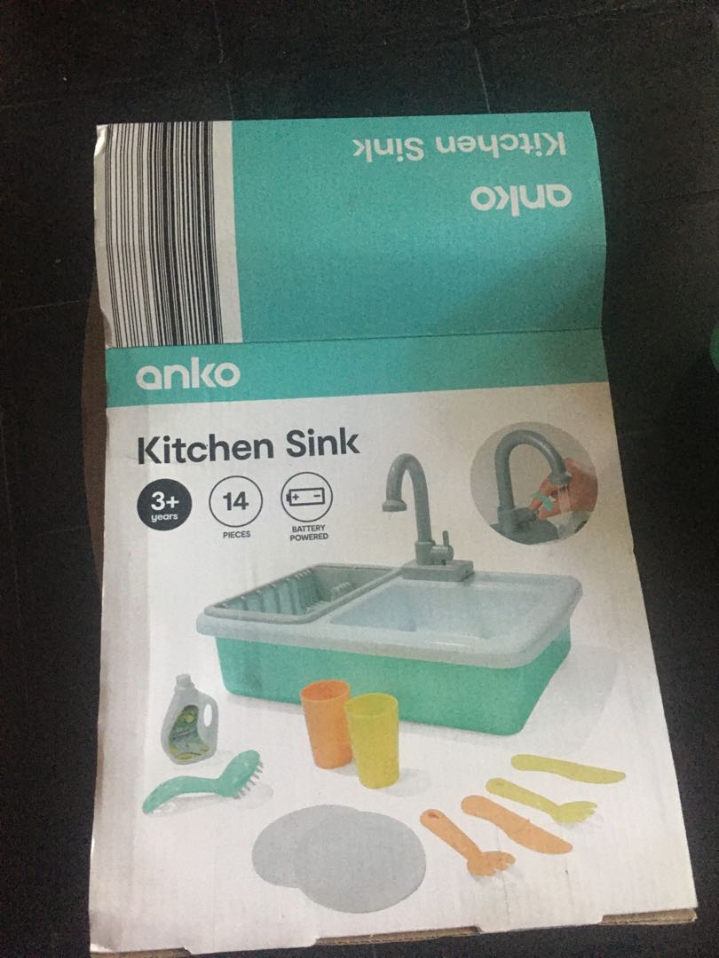 Anko Kitchen sink with food toys, Hobbies & Toys, Toys & Games on Carousell