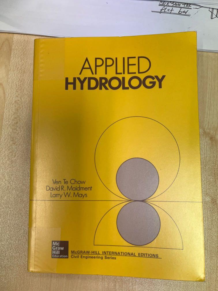 Applied Hydrology, Hobbies & Toys, Books & Magazines, Textbooks on ...