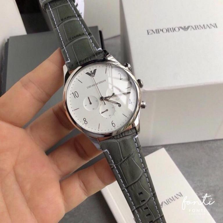 Armani pilot aviator man's chrono gentleman business quartz watch ...