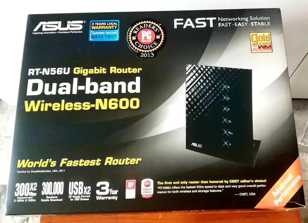 ASUS RT-N56U Dual-band Wireless-N600 Gigabit Router, Computers & Tech ...