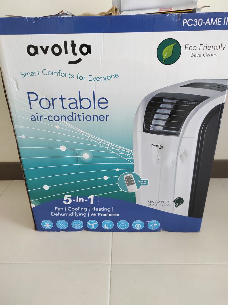 Avolta Portable Aircon PC30-AMEII (10K BTU), TV & Home Appliances, Air ...