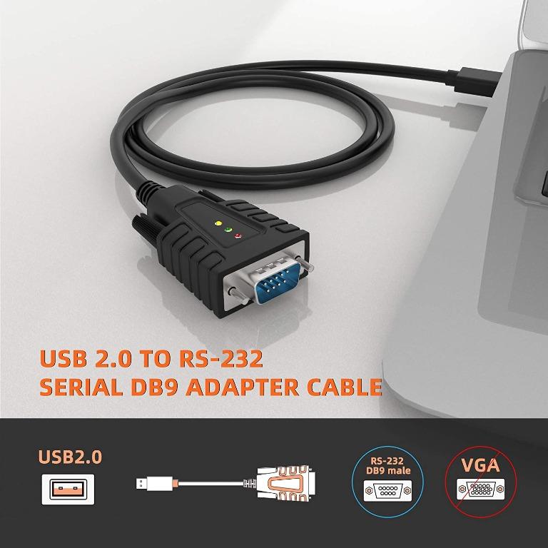 [BNIB] DriverGenius (USB232A-B) USB to Serial RS232 DB9 Adapter With ...