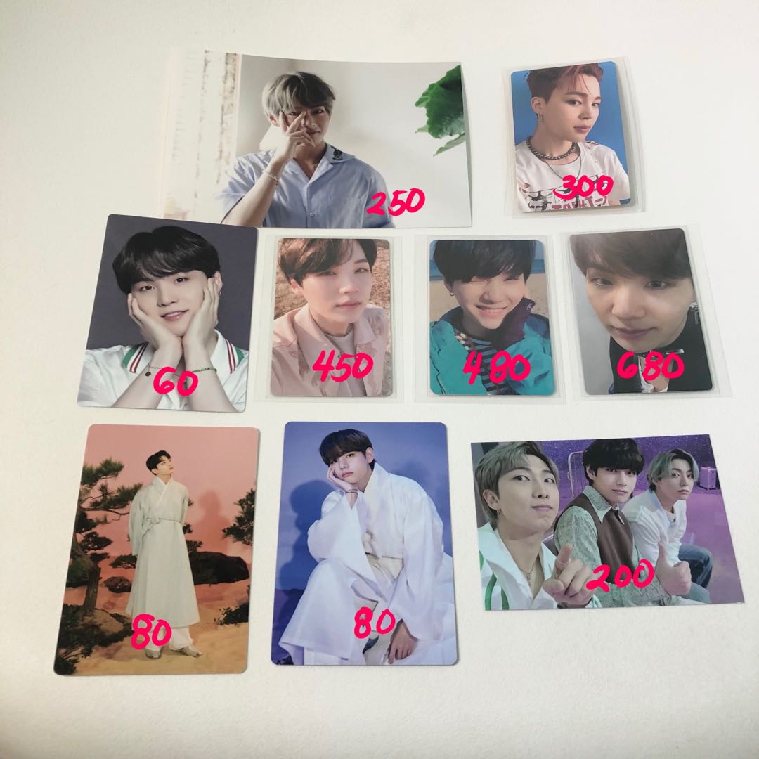 BTS PC photocard Yoongi Suga Taehyung V JK Jungkook, Hobbies & Toys ...