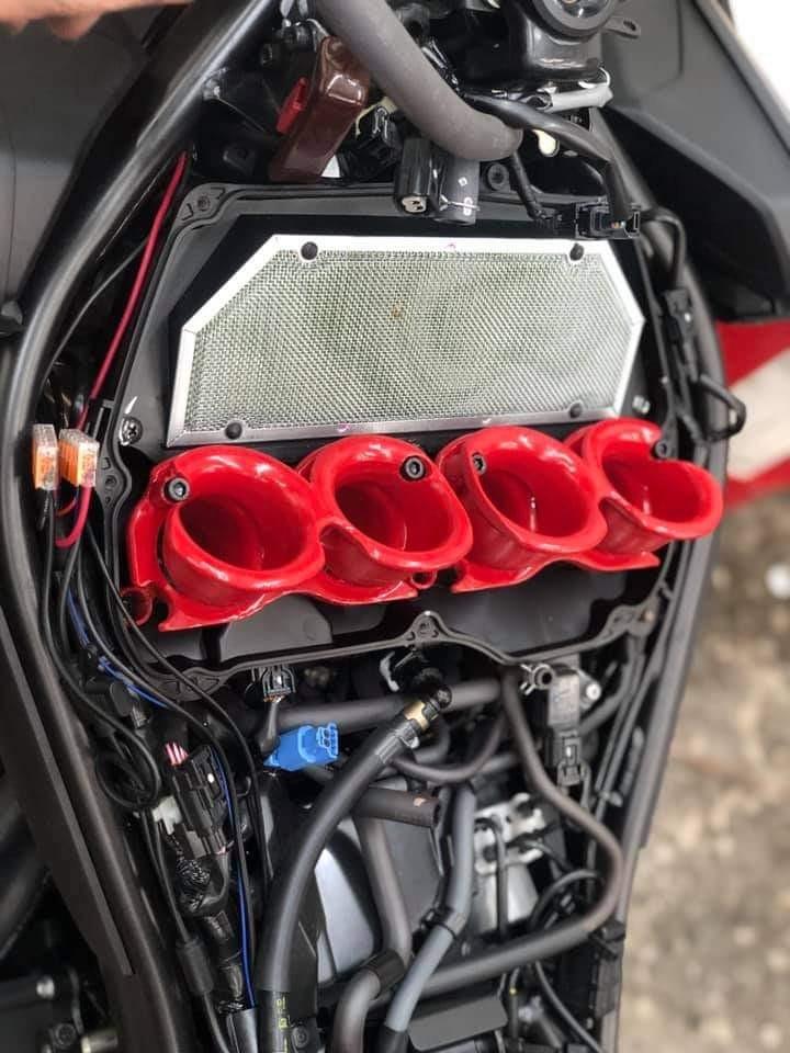 CBR650R/ CB650R Velocity Stacks Air Funnel, Motorcycles, Motorcycle ...