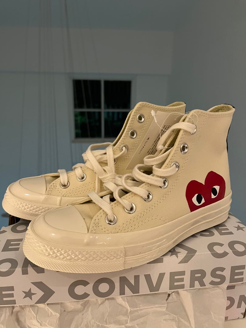CDG Converse High Cut, Women's Fashion, Footwear, Sneakers on Carousell