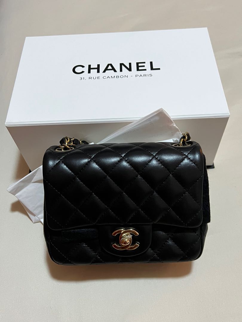 Chanel classic mini square, Women's Fashion, Bags & Wallets, Cross-body ...