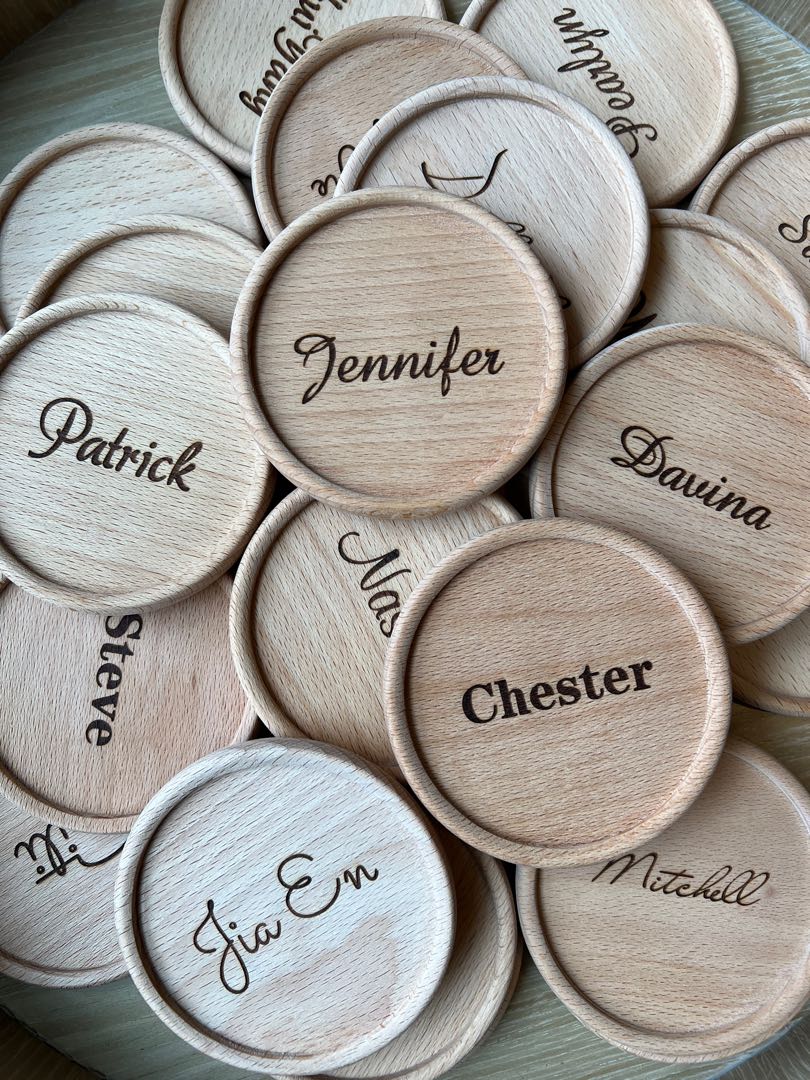 (FAST SG) Customised Coasters with Personalised Names, Hobbies & Toys ...