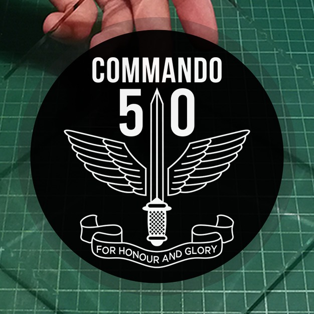 COMMANDO 50 Years Anniversary . Since 1969 . Static Cling Car Decals ...