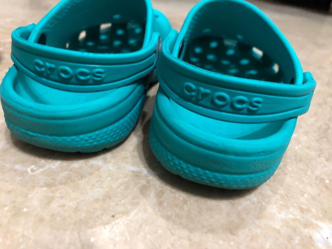 Crocs Teal Basic ClogsC11, Babies & Kids, Babies & Kids Fashion on ...
