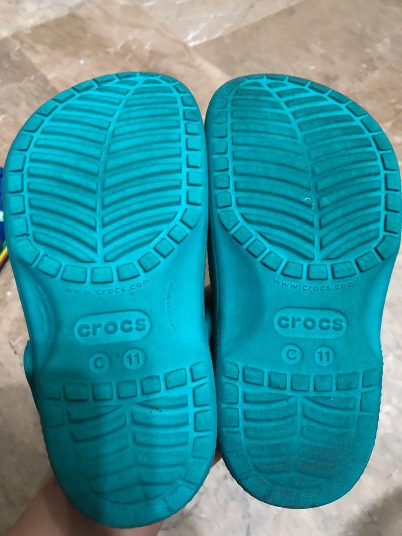 Crocs Teal Basic ClogsC11, Babies & Kids, Babies & Kids Fashion on ...