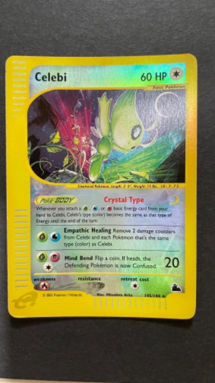 Crystal celebi skyridge pokemon card Pokémon card vintage, Hobbies ...