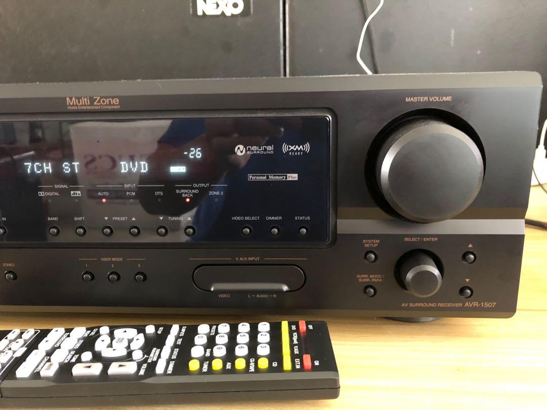 Denon AVR-1507 7.1 Ch. AV Surround Sound AM FM Receiver 75w x 7 TESTED ...