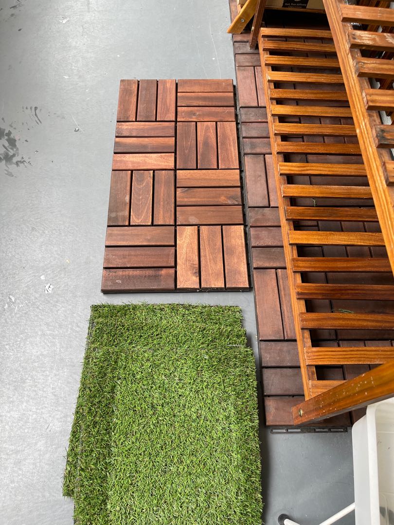 IKEA RUNNEN wooden floor decking, Furniture & Home Living, Gardening ...