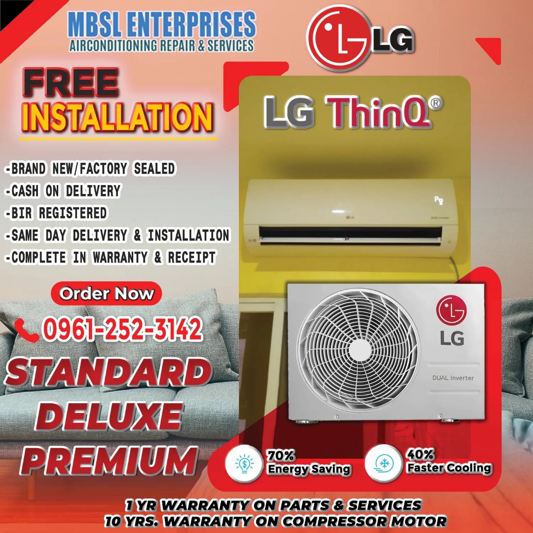 LG DUAL INVERTER WITH THINQ FREE INSTALALLATION TV Home Appliances lg-dual-inverter-with-thinq-free-instalallation-tv-home-appliances