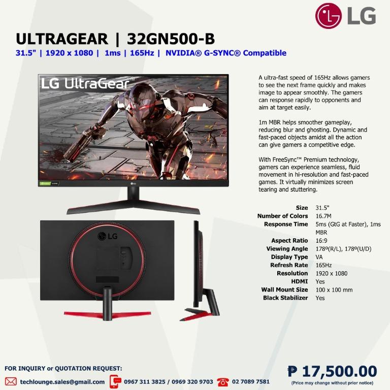 LG Ultragear 27GN600-B / LG Ultragear 32GN500-B, Computers & Tech ...