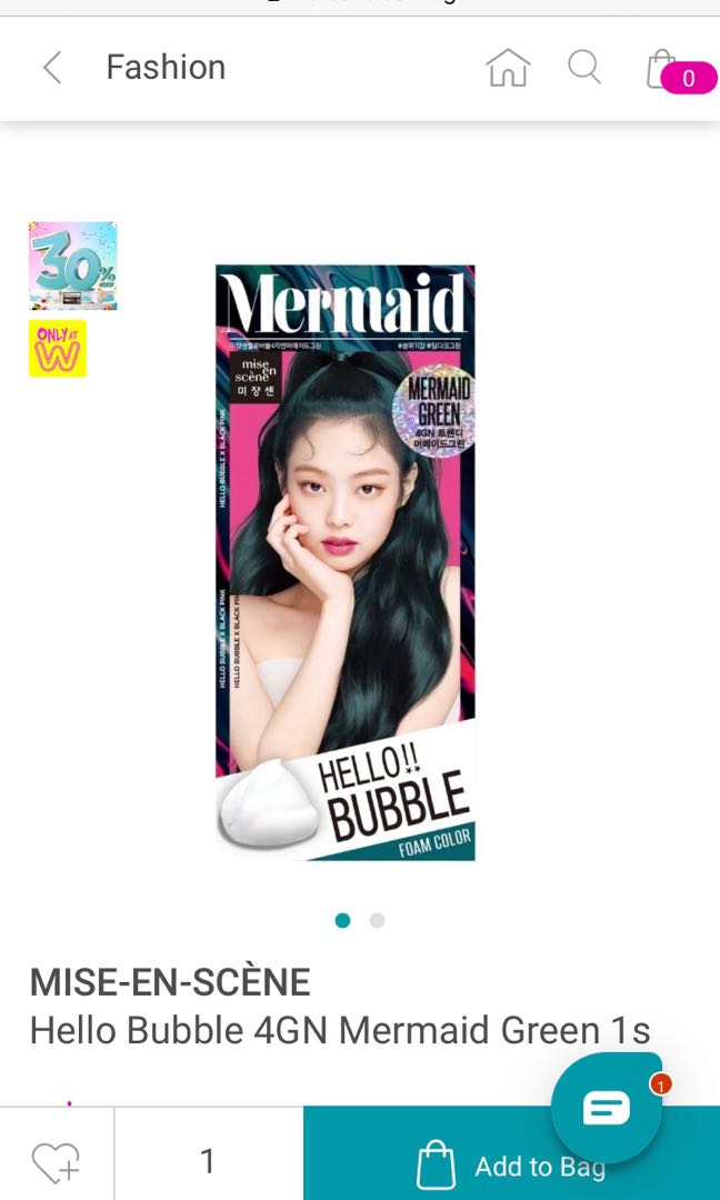Liese Bubble Hair Dye mermaid green, Beauty & Personal Care, Hair on ...