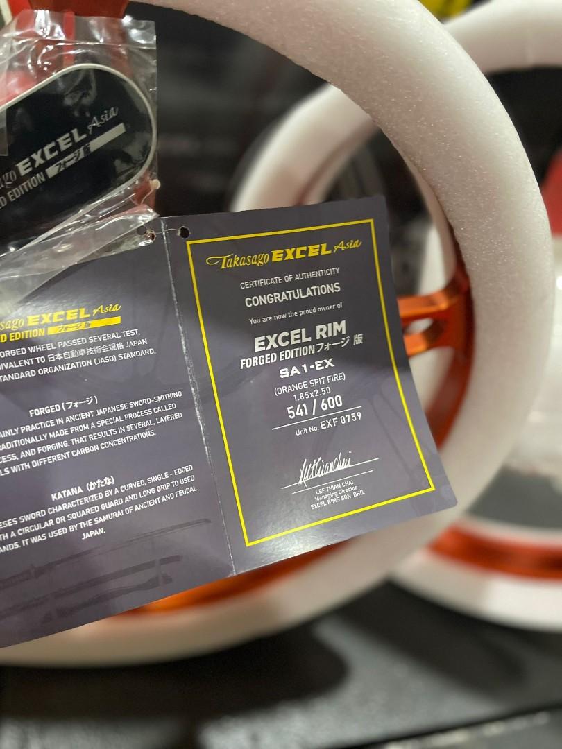 Limited ed: Takasago excel asia forged rim, Motorcycles, Motorcycle ...