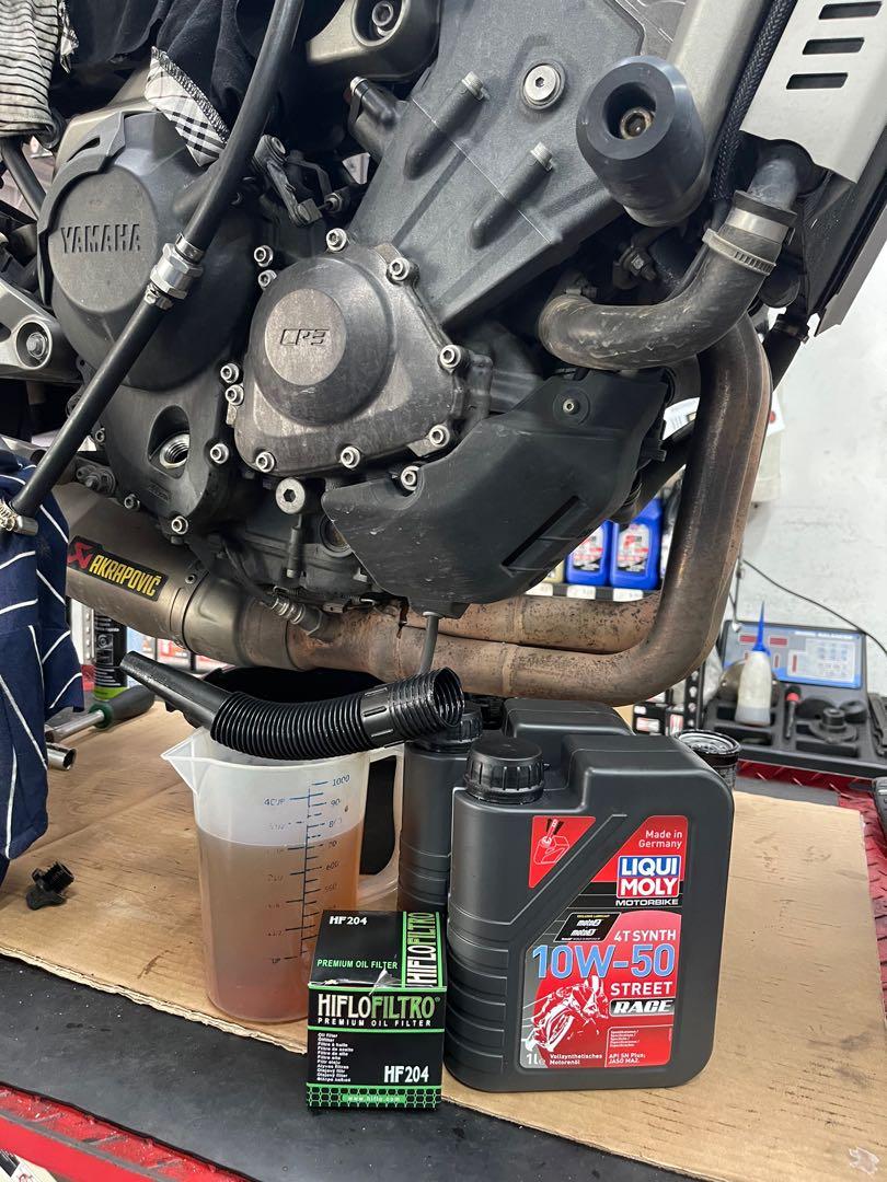 FOC Chain Lube w/Liqui Moly Street Race Oil Change MT09, Tracer 900 ...
