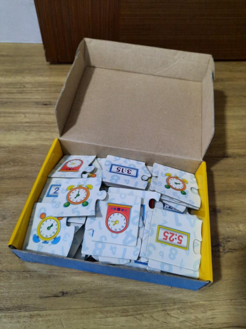 Math Activity Set: Math Wrap Ups, Time Puzzle, Foam Clock, Hobbies ...