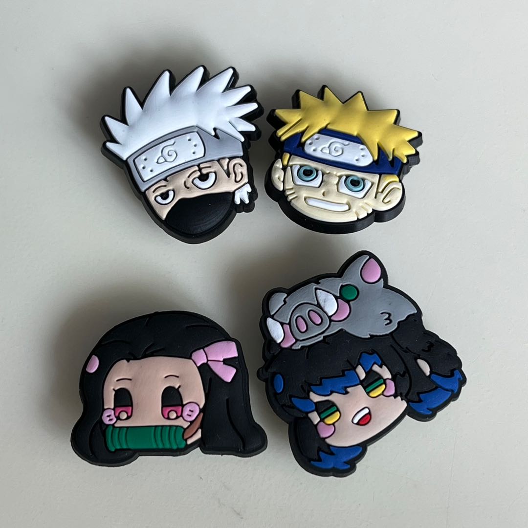 Naruto / Kakashi / Demon Slayer Anime Cartoon Crocs Charm Jibbitz, Men ...