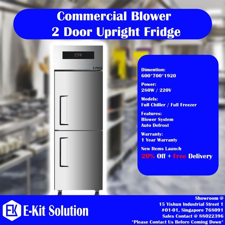 2 Door Upright Chiller or Freezer (Blower System), TV & Home Appliances ...