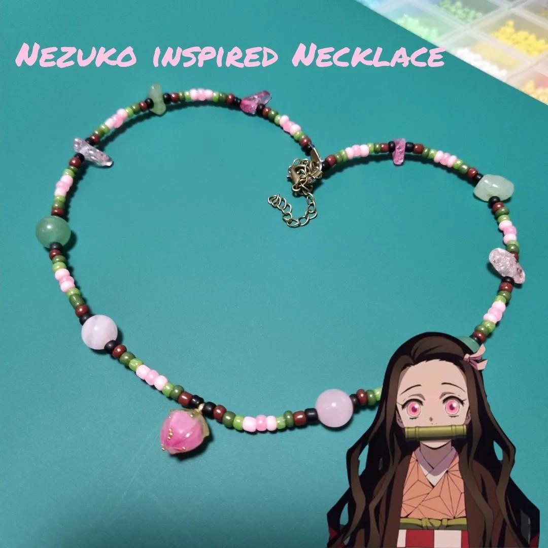 Nezuko Inspired Necklace Demon Slayer, Women's Fashion, Jewelry ...