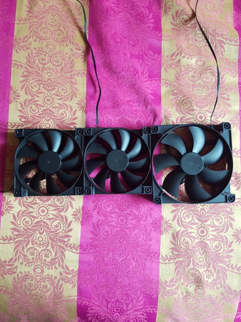 NZXT PC case fans NON-RGB (2×120mm, 1×140mm), Computers & Tech, Parts ...