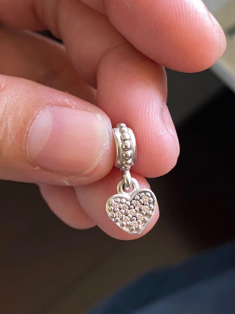 Pandora pendant Charms theme hope stability and love pave heart symbol ...