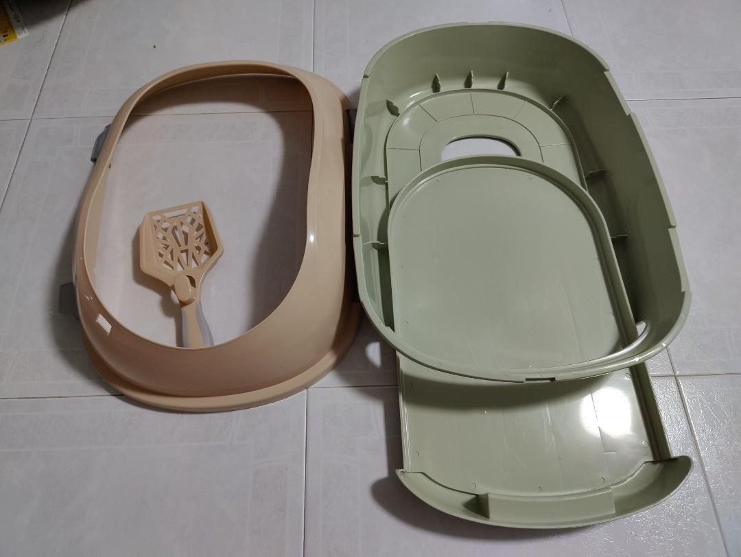 Pine type litter Cat litter box, olive., Pet Supplies, Homes & Other ...