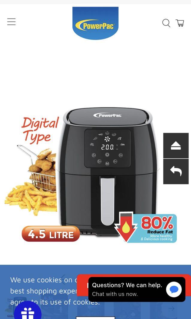 PowerPac PPAF351 - 4.5l Digital Airfryer, TV & Home Appliances ...
