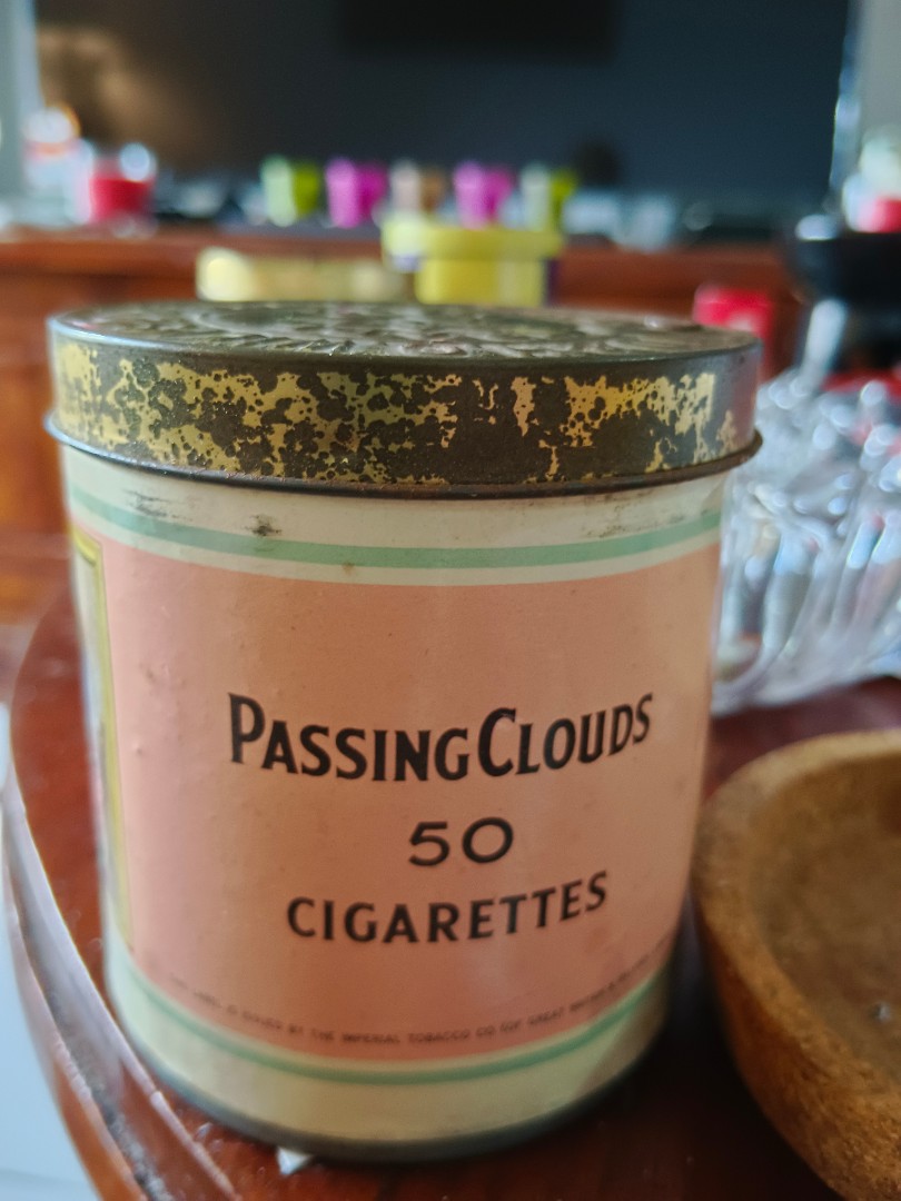 Rare Passing Clouds Cigarette Tin, Hobbies & Toys, Collectibles & Memorabilia, Vintage ...