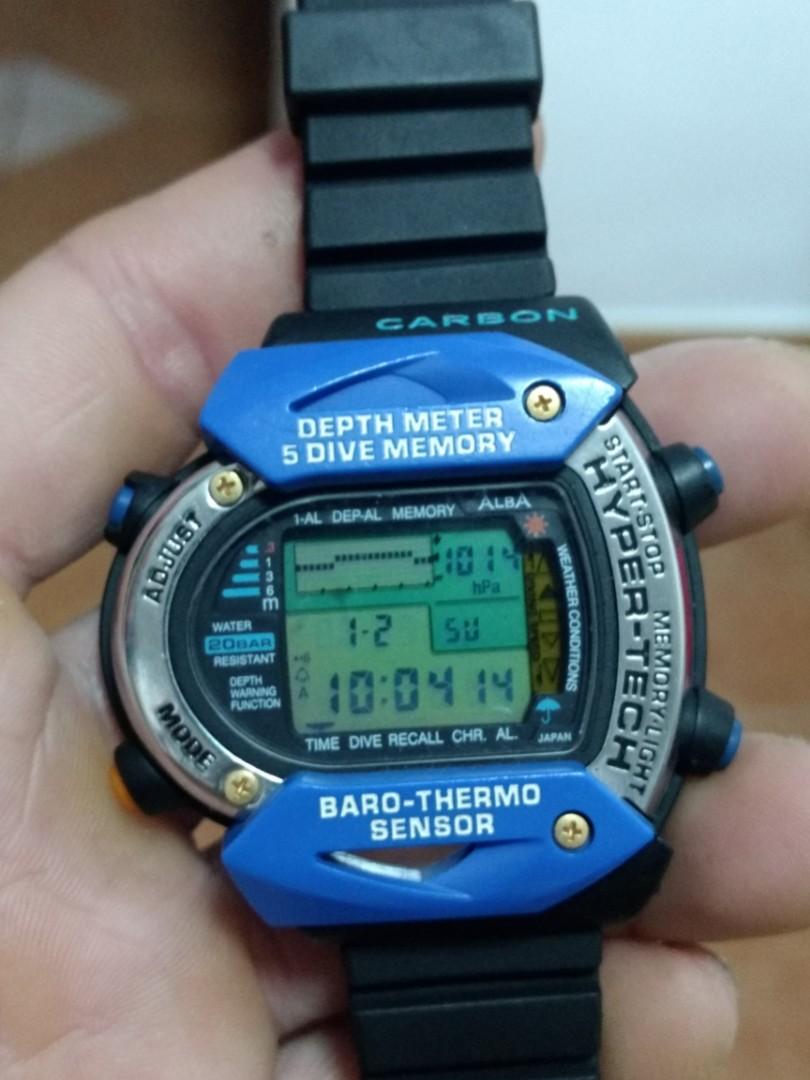 Rare vintage Seiko alba Hypertech digital watch., Men's Fashion ...