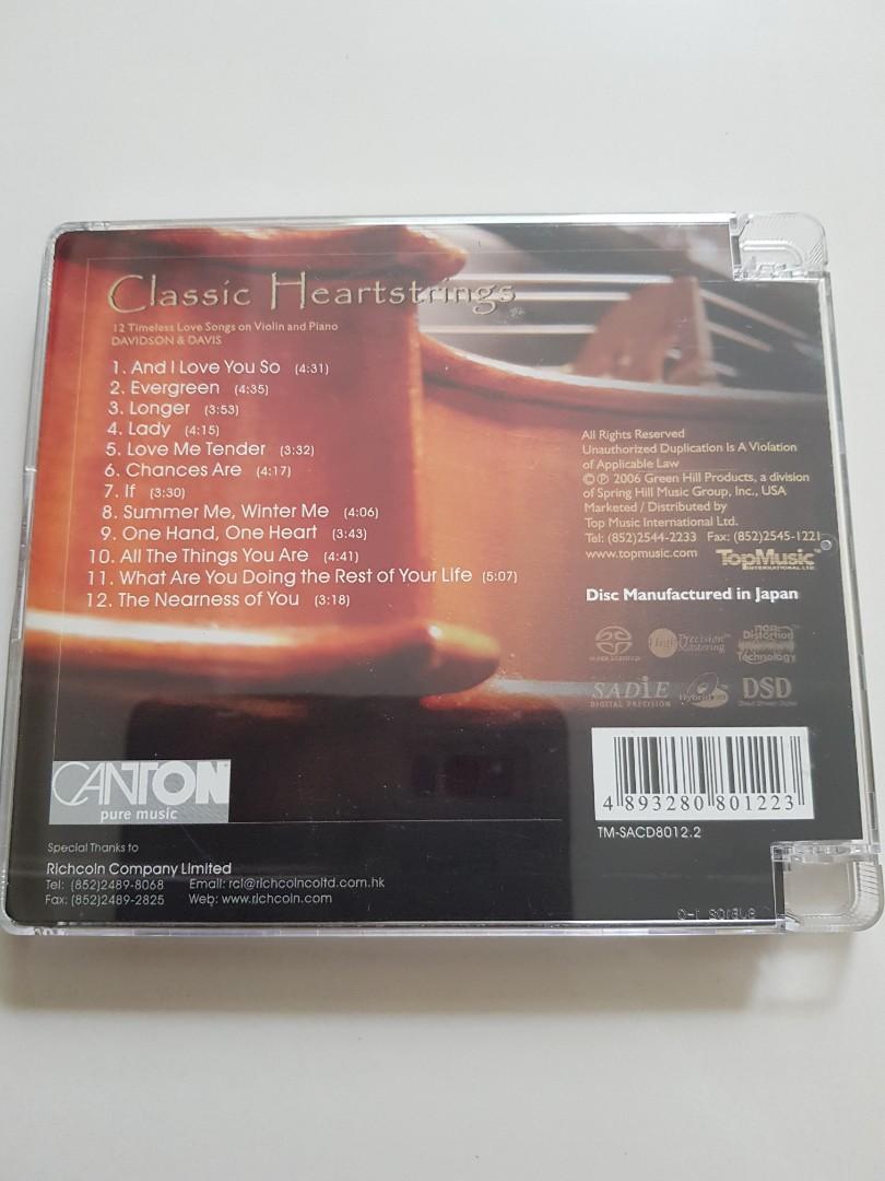 (Reserved)SACD CD Classic Heartstrings, Hobbies & Toys, Music & Media ...