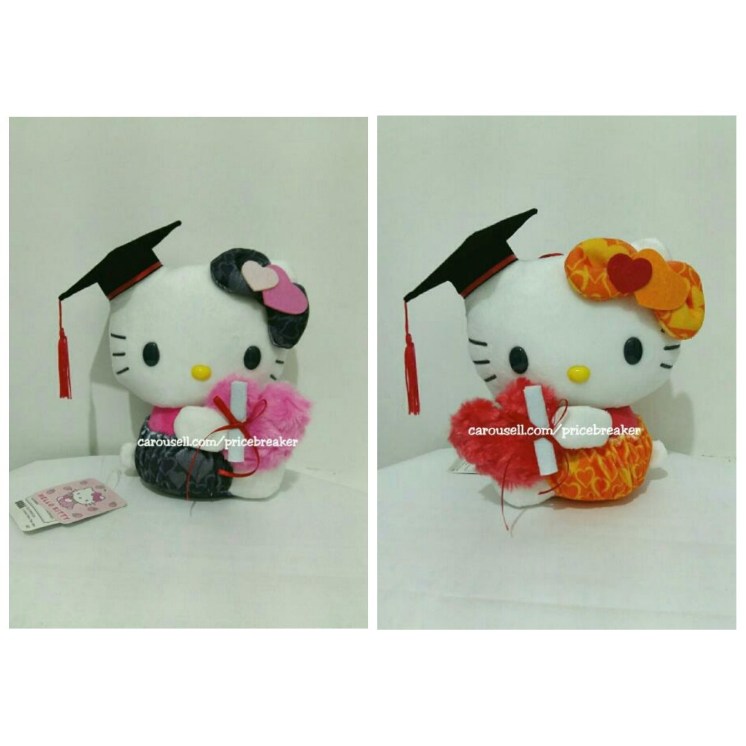 Sanrio Hello Kitty Graduation Plush, Hobbies & Toys, Stationery & Craft ...
