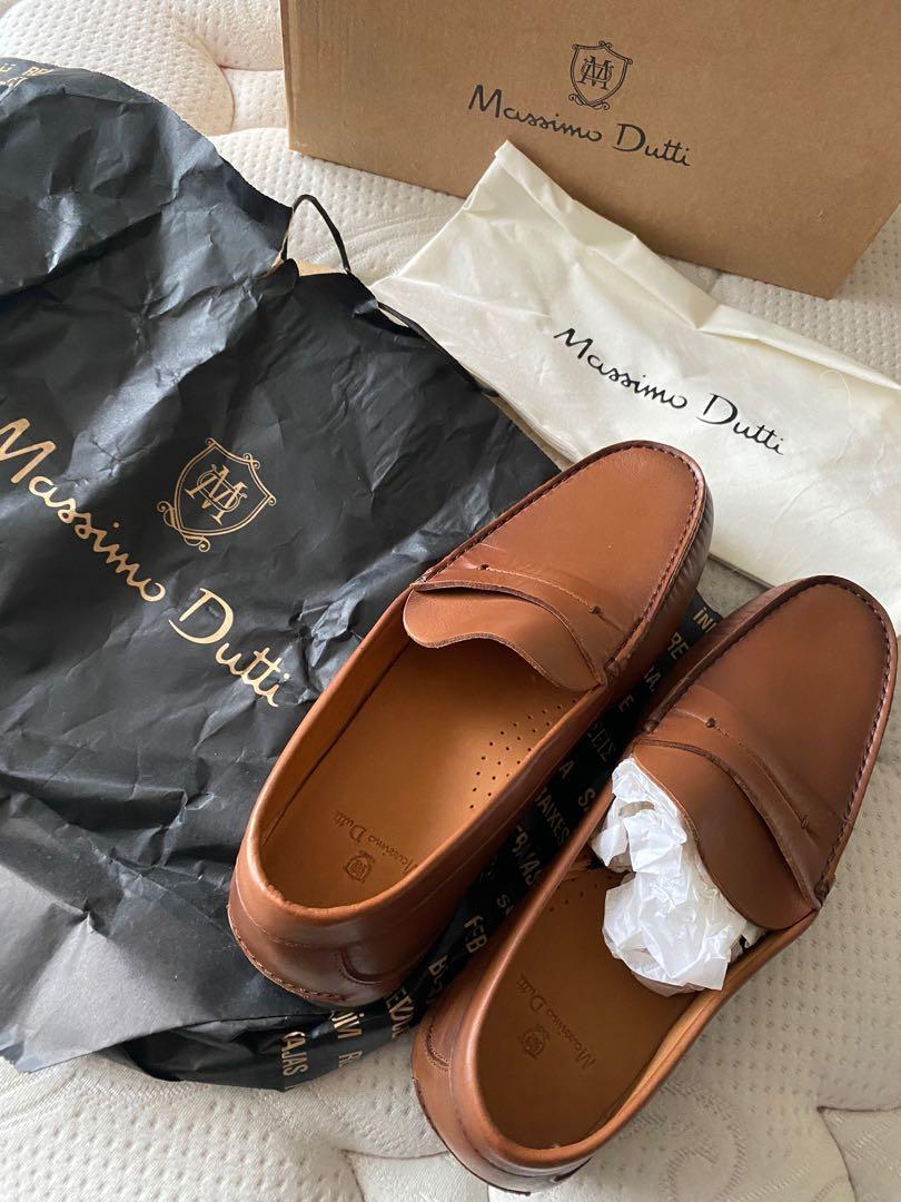 Sepatu MASSIMO DUTTI leather 44 [ BARU ada PRICE TAG], Fesyen Pria ...
