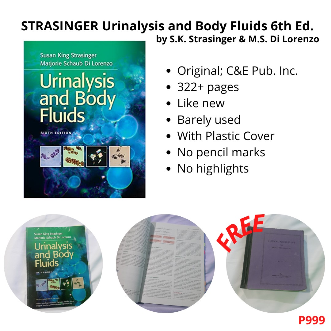 STRASINGER Urinalysis and Body Fluids 6th Ed., Hobbies & Toys, Books ...