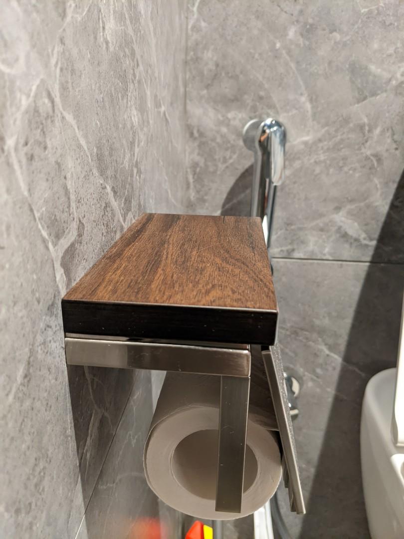 TOTO Paper Holder Walnut platform BNIB, Furniture & Home Living ...