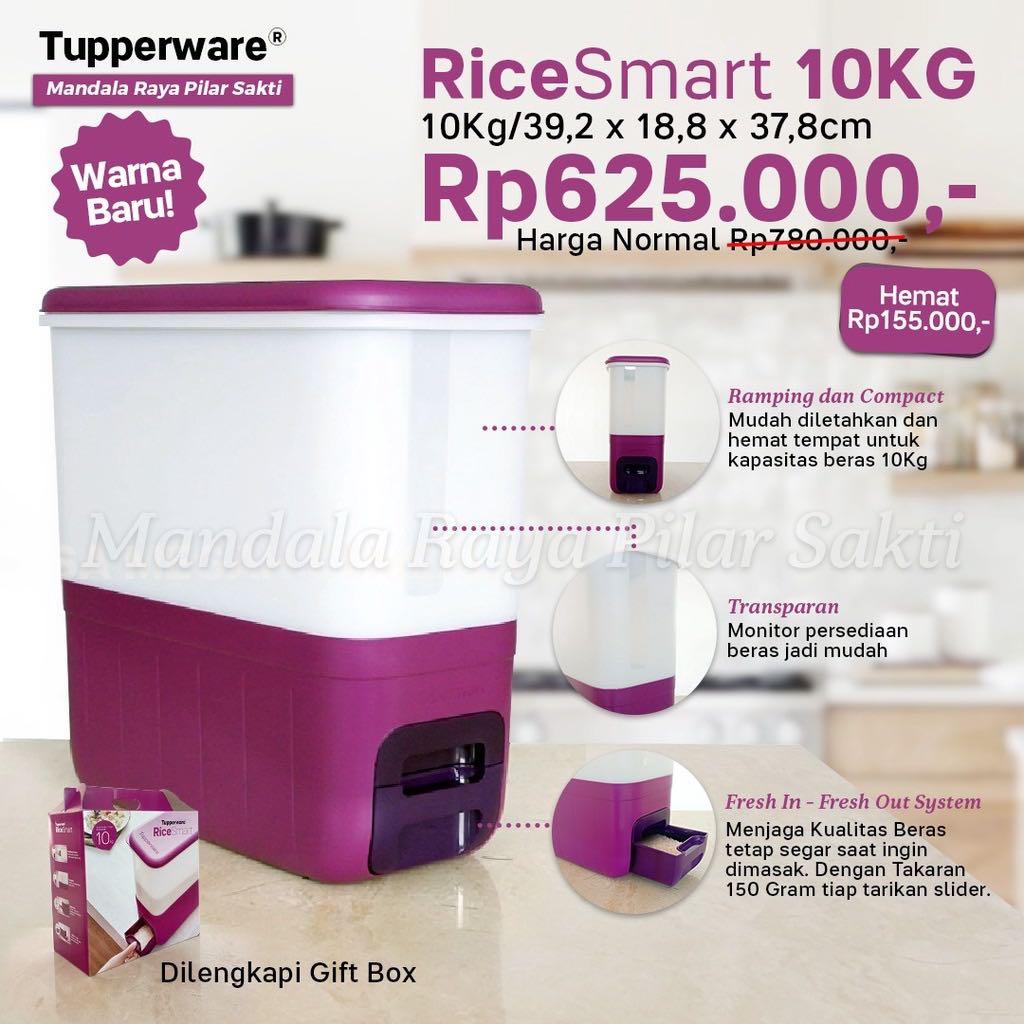Tupperware Ricesmart Rice Smart 10kg New Color Berry, TV & Home ...
