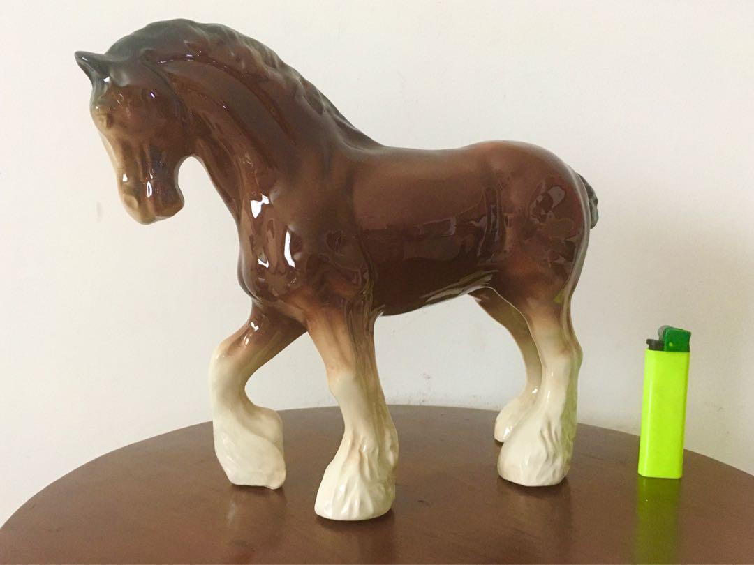 Vintage 1970s MELROSE POTTERY SHIRE HORSE, Hobbies & Toys, Collectibles ...